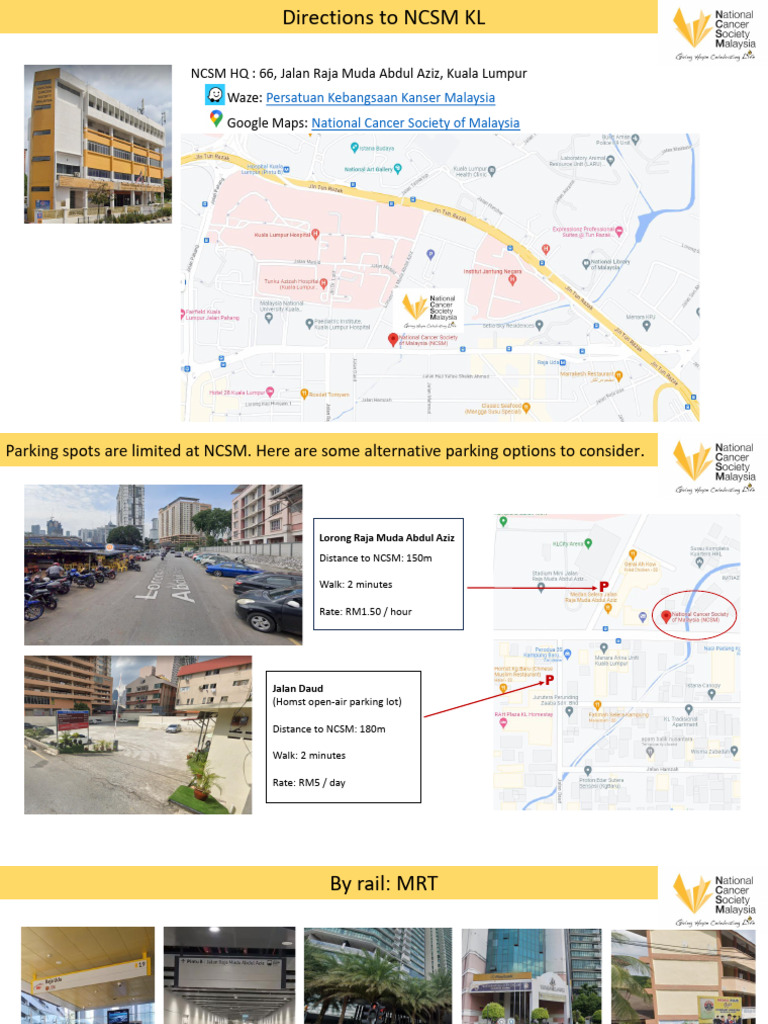 Directions and Parking at NCSM Kuala Lumpur | PDF