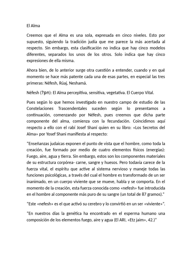 El Alma | PDF | Alma