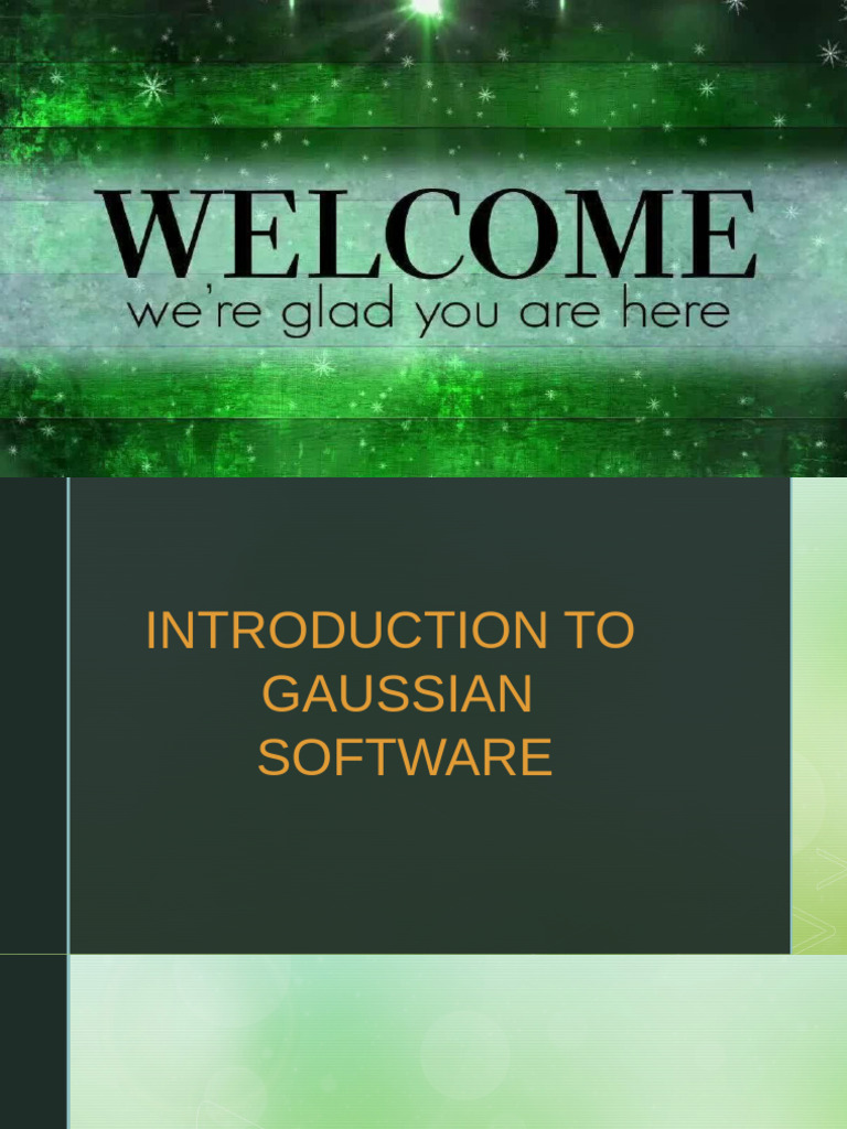 Gaussian Software for Chemists | PDF