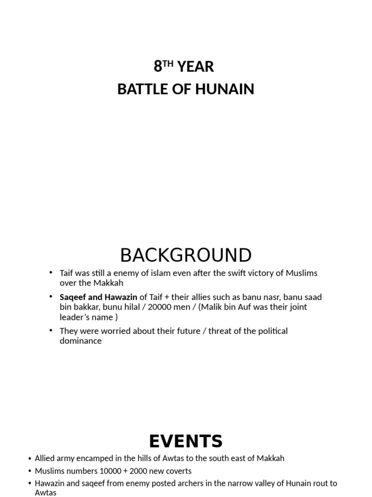 Lessons from the Battle of Hunain | PDF | Abrahamic Religions