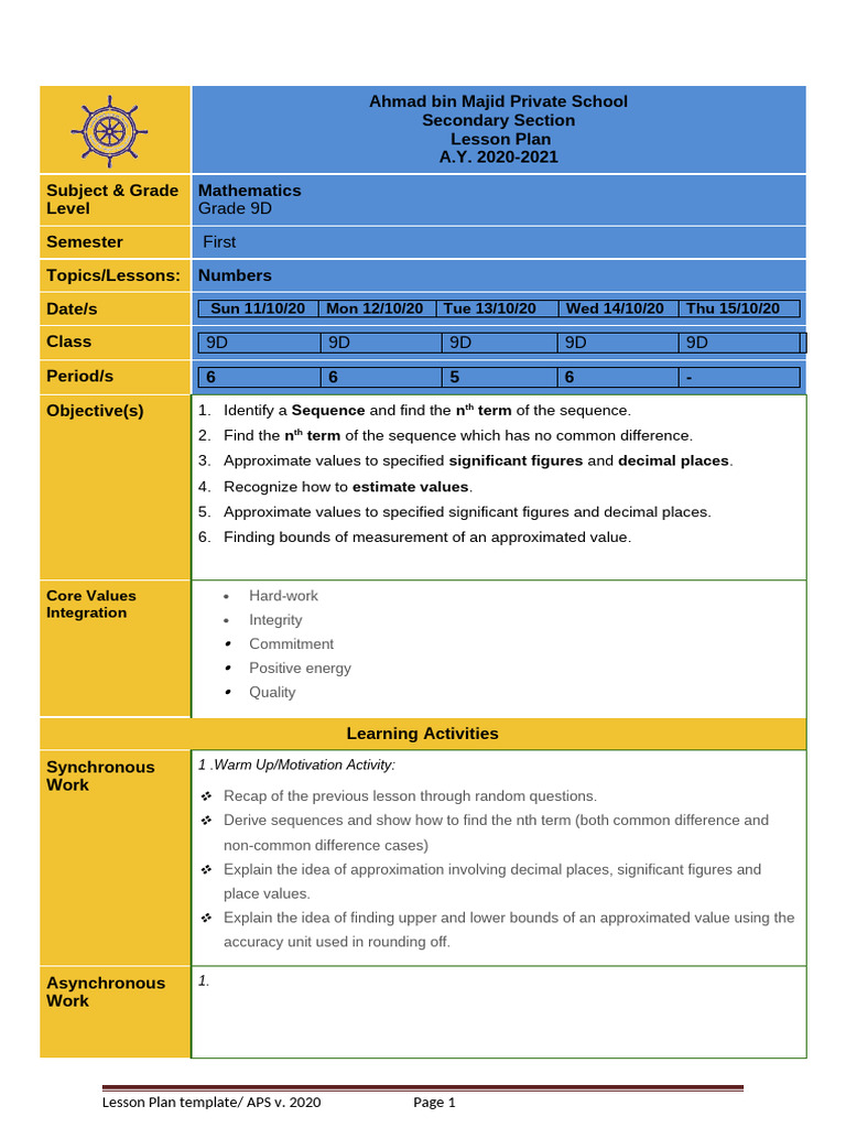 LP G9 Alquma Week 3 | PDF | Lesson Plan | Learning