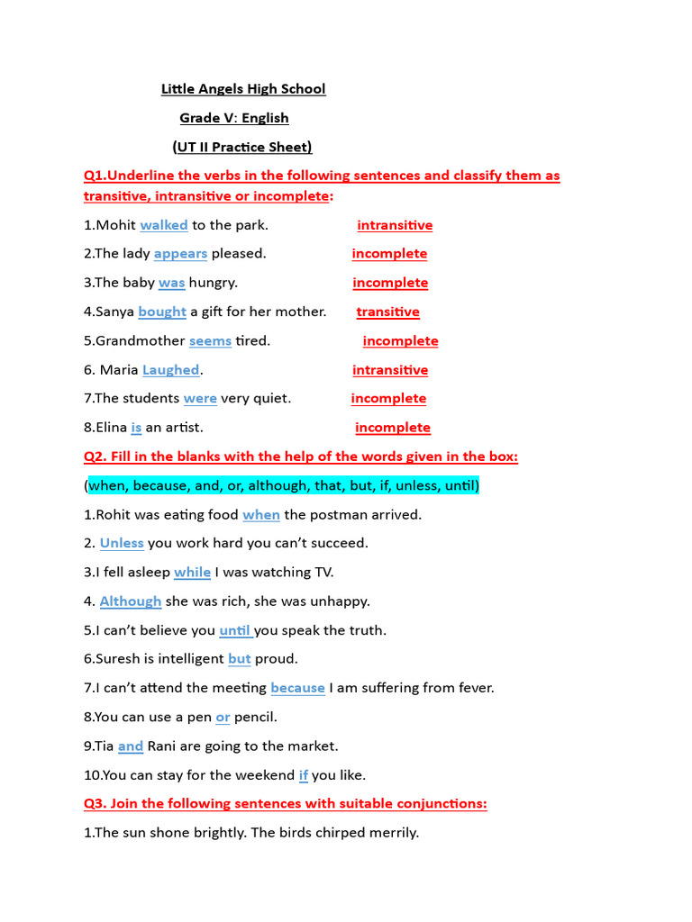 Practice Sheet - 4 (Term 2) 2024-25 | PDF | Linguistic Typology | Semantic Units