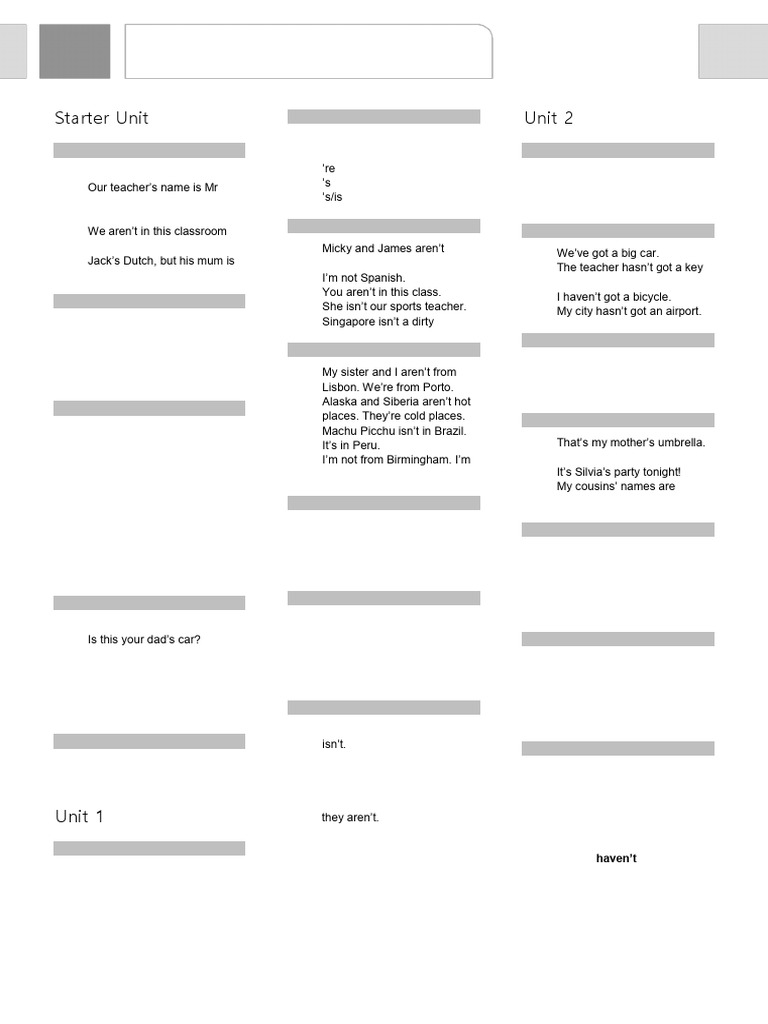 GI A1PLUS Grammar Reference and Practice AK | PDF