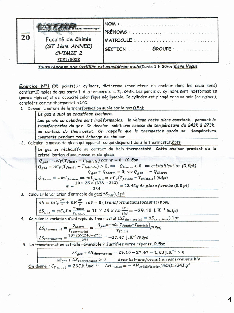 CORREC EMD V1 CHIM2 2022 | PDF