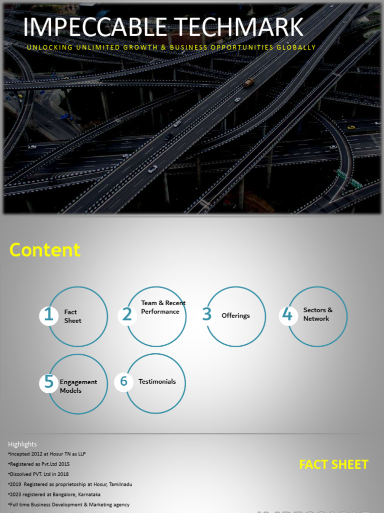 Impeccable Techmark - Consulting Business Development Agency Profile 2025 | PDF | Business ...