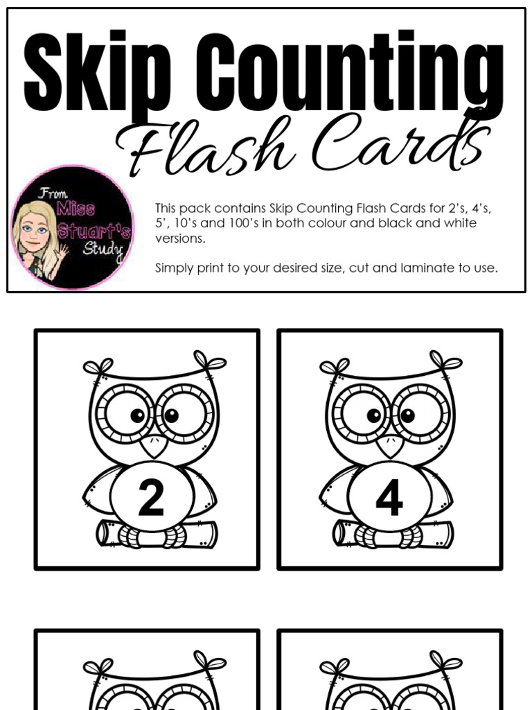 SkipCountingFlashCards-1 | PDF
