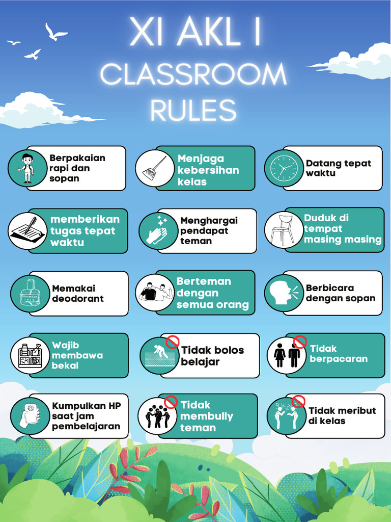 Classroom Rules Xi Akl 1 | PDF
