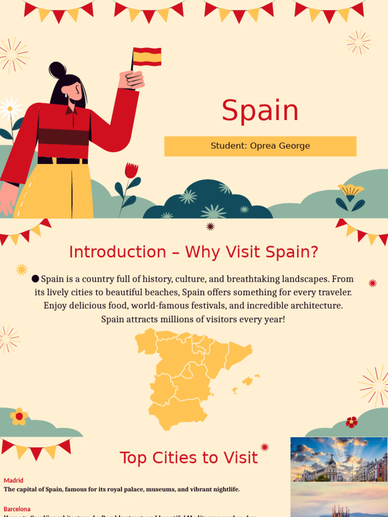 Proiect PPT Engleza Despre Spania | PDF | Spain | Madrid