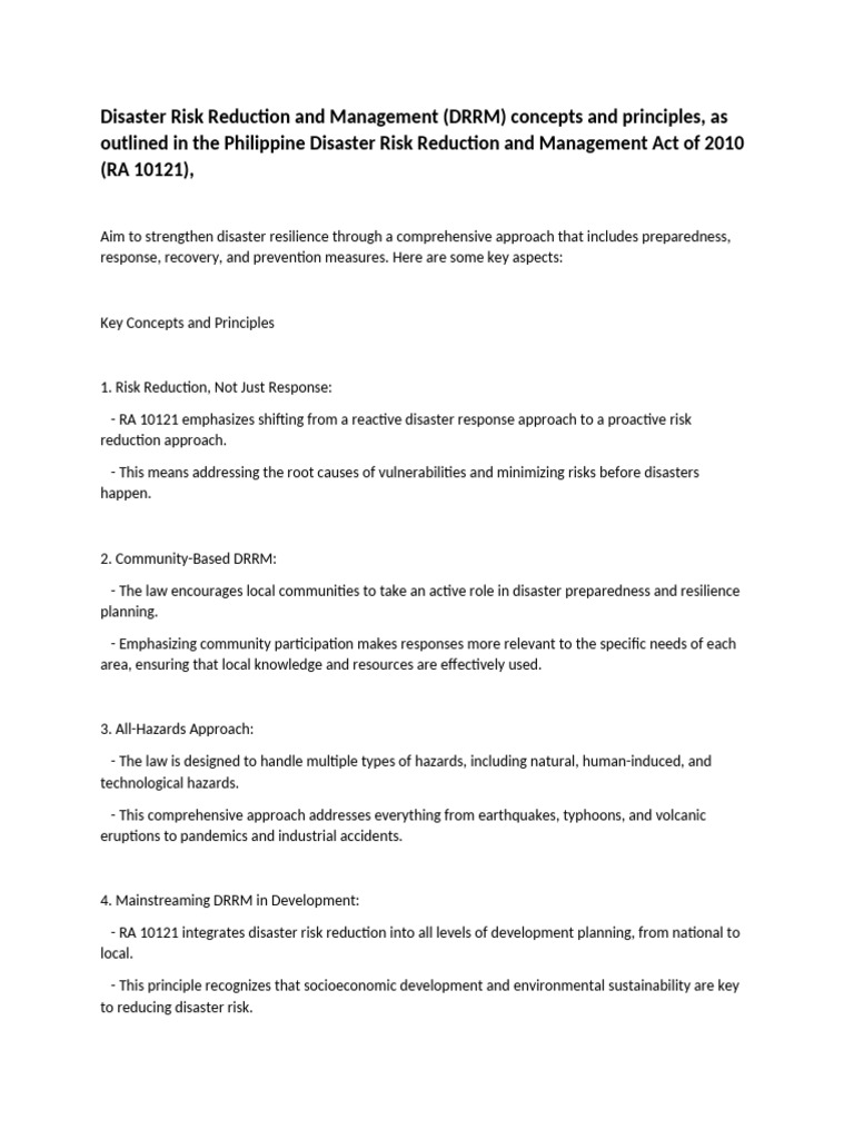 Disaster Risk Reduction and Management | PDF | Emergency Management ...
