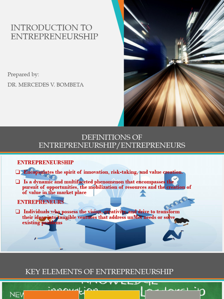 Introduction To Entrepreneurship PPT Updated | PDF | Entrepreneurship ...