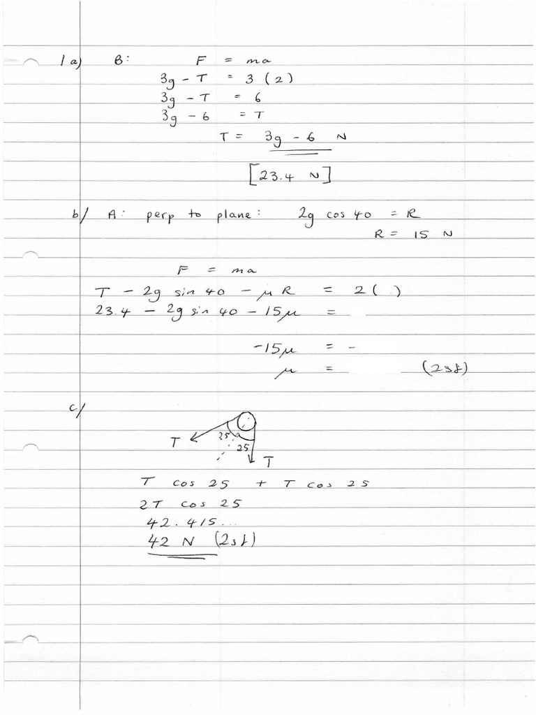 MG - 3 Mechanics-Connected-Particles Ans | PDF