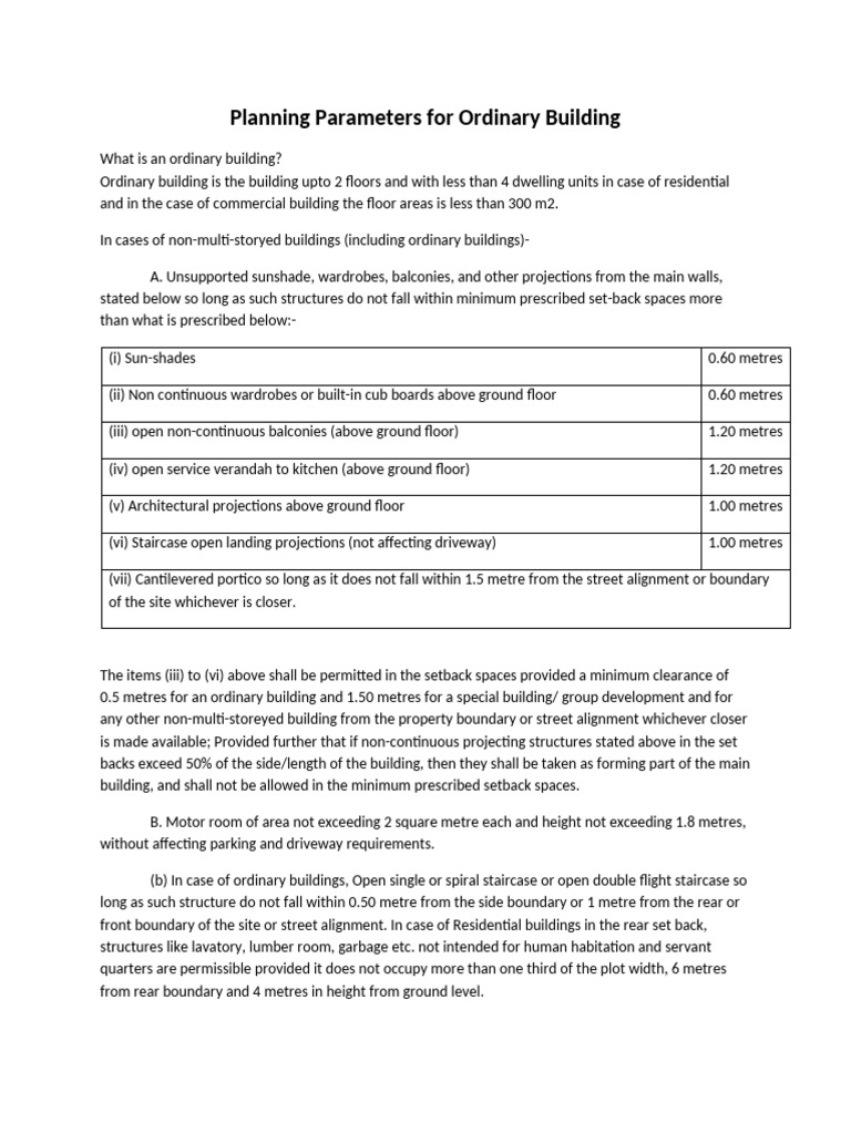 Ordinary Building Planning Guidelines | PDF | Architectural Design ...
