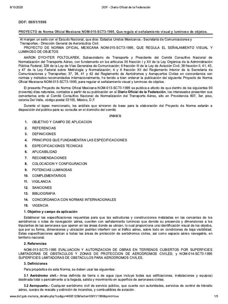 NOM-015-SCT3-1995 | PDF