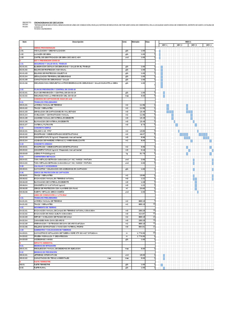 Cron Ejec. - Chirimoyos | PDF