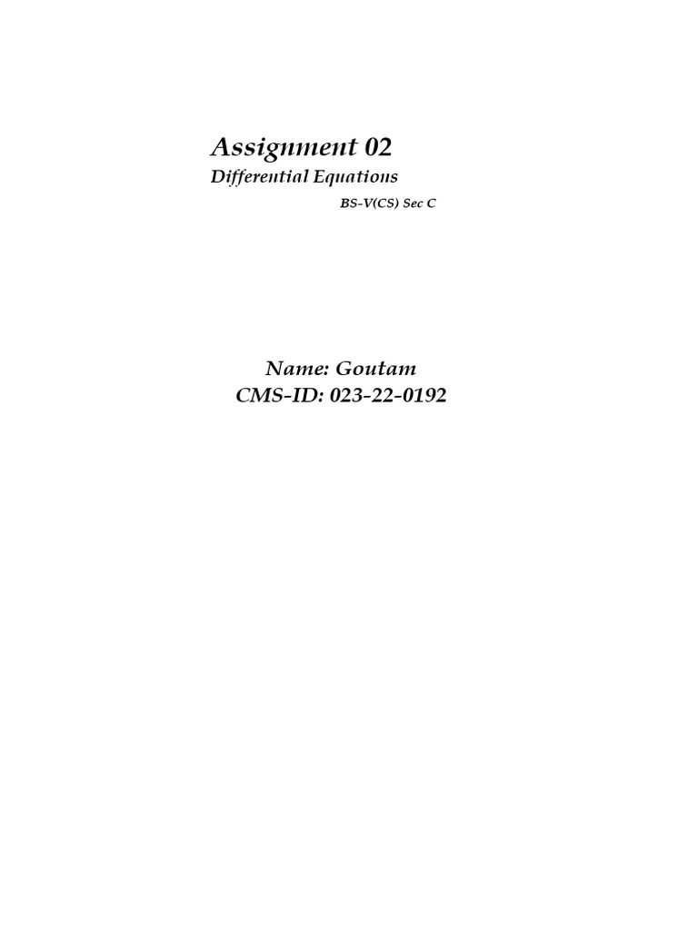 Assignment 02 | PDF | Attractor | Chaos Theory