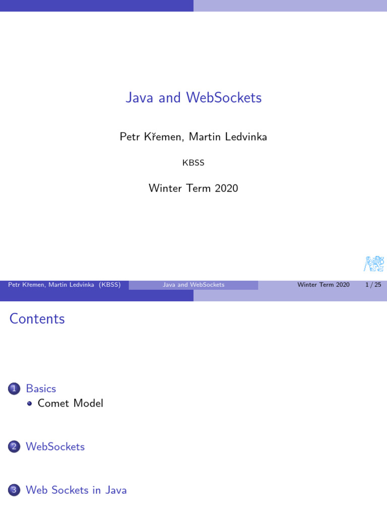 Lecture 09 Websockets S Pdf Network Socket Software Engineering