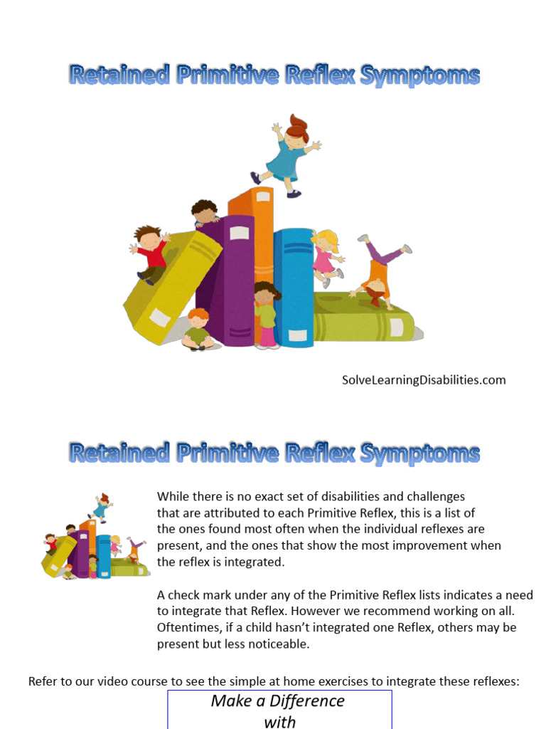 Primitive Reflex Checklist | PDF | Neuroscience | Nervous System