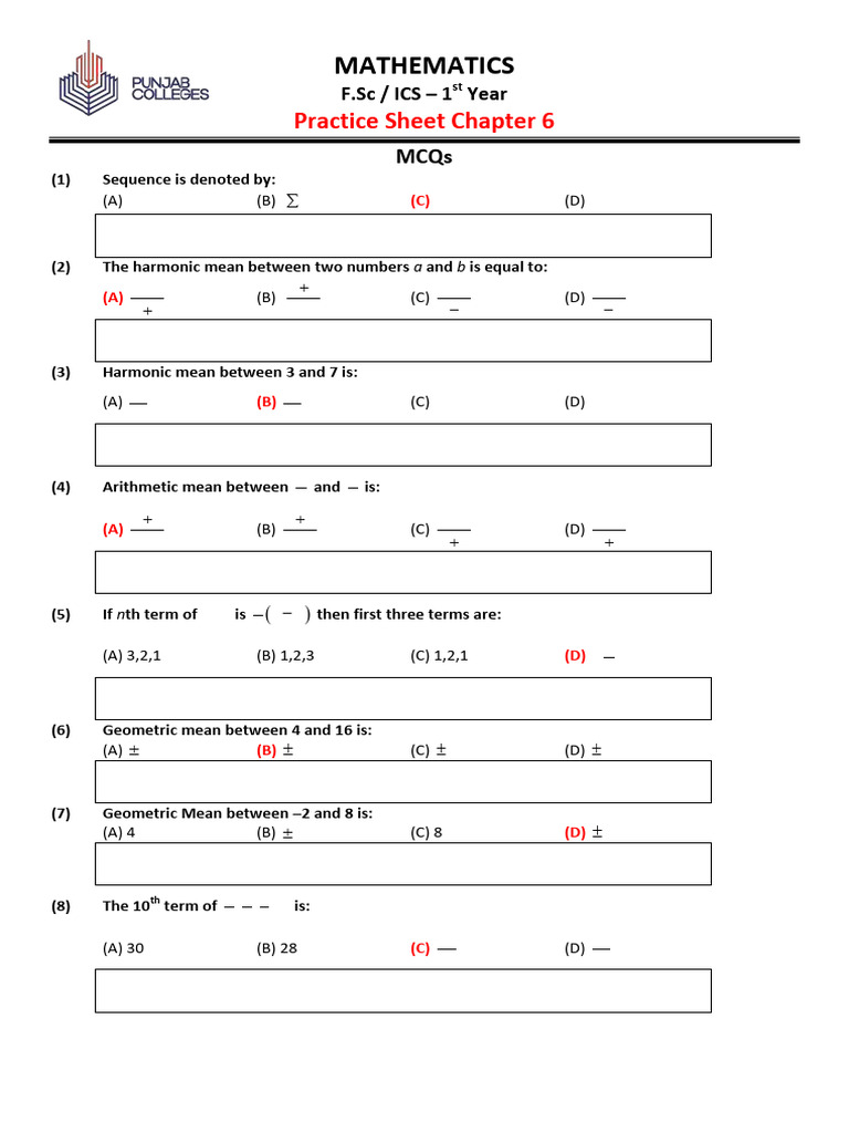 Math Practice Sheet P-1-Ch.6-1 | PDF | Mean | Mathematics