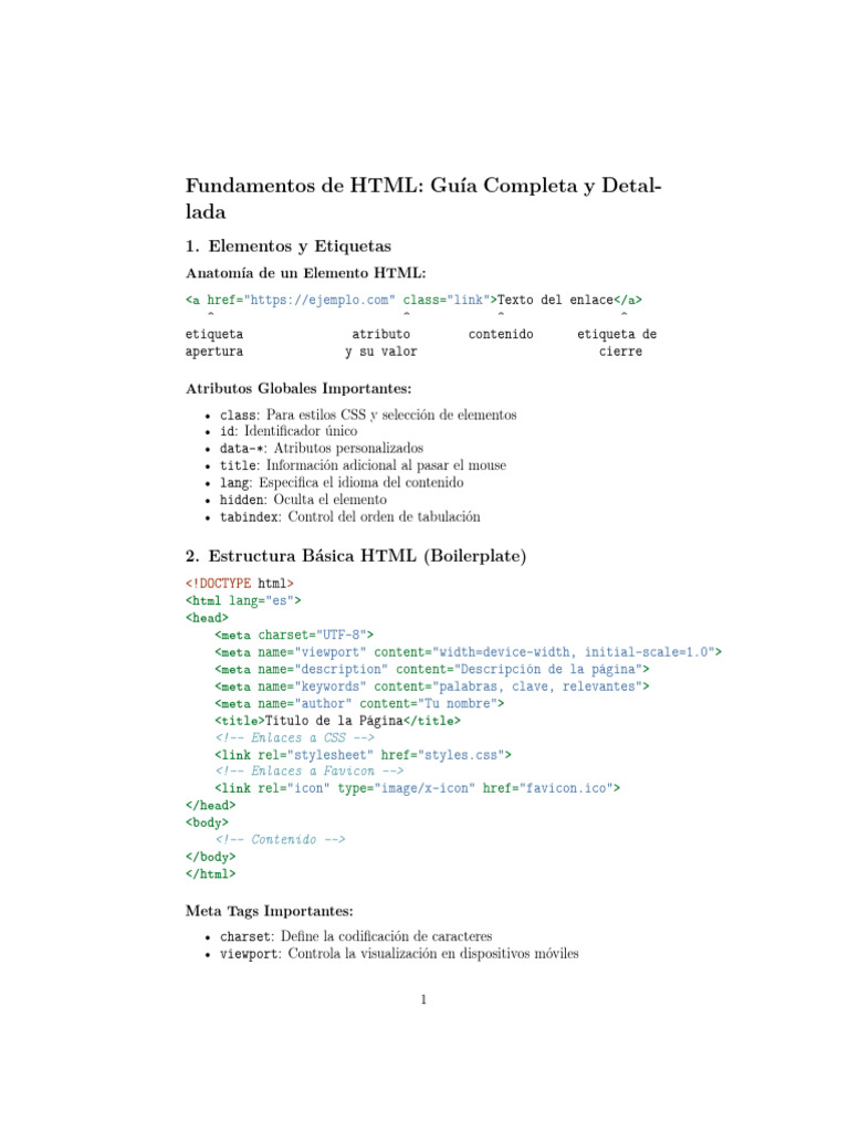 Guia Fundamentos HTML | PDF | HTML | Hipervínculo
