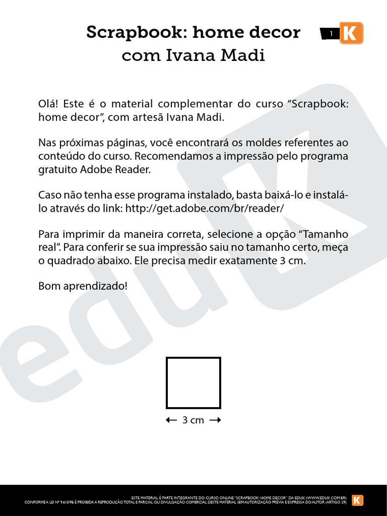 Moldes Aula 5 Scrap Home Decor Aprovado | PDF