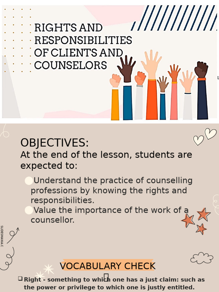 M1 - Rights and Responsibilities of A Client and The Counselor | PDF