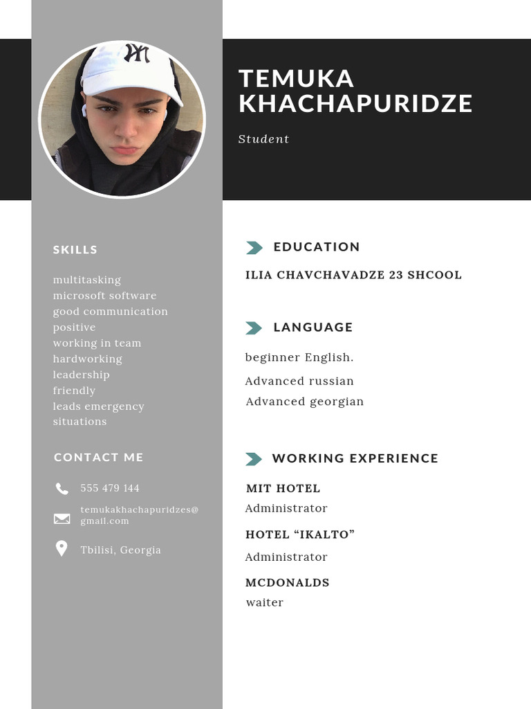 White Simple Student CV Resume | PDF