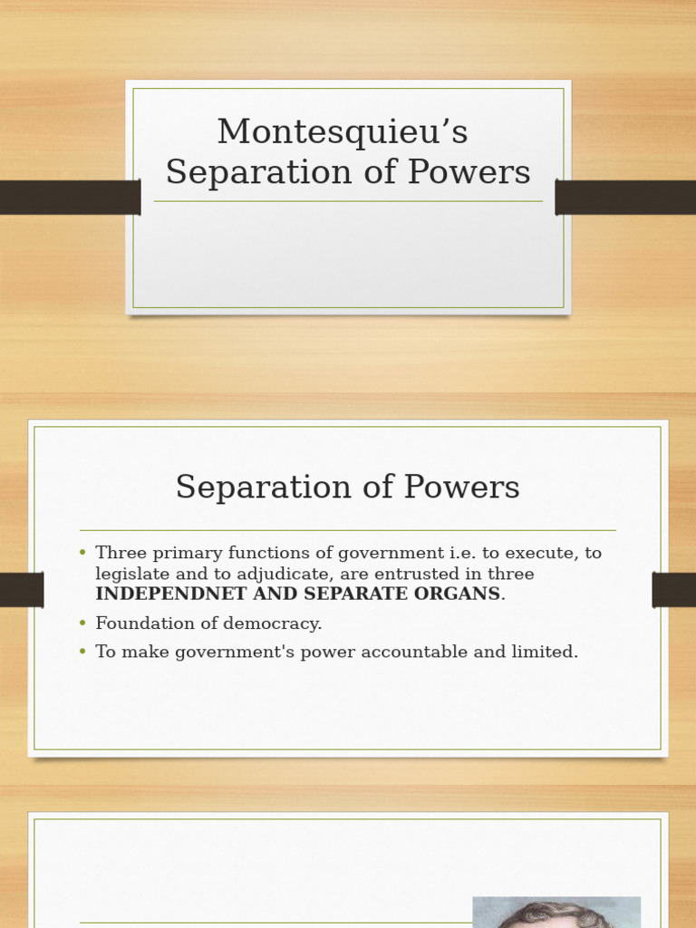 Montesquieu's Separation of Powers | PDF | Separation Of Powers | Veto