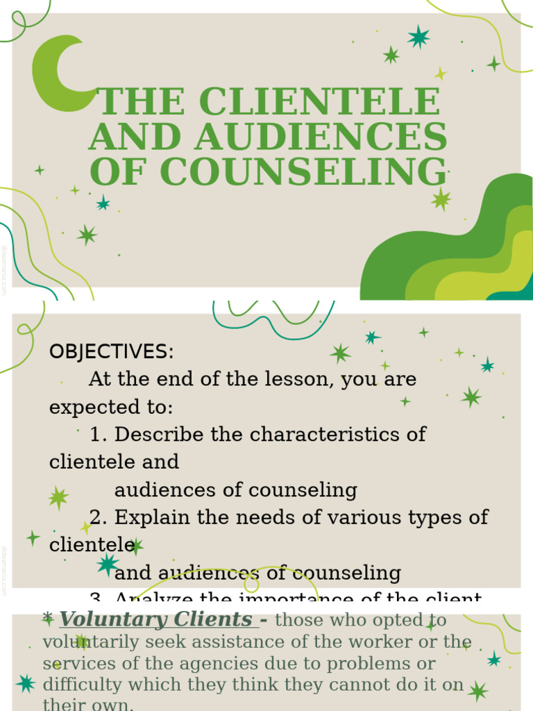 S1 - The Clientele of Counseling | PDF
