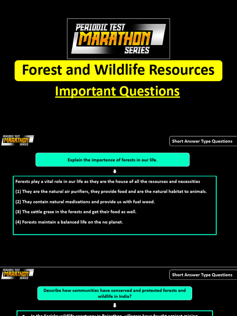 Importance of Forests and Wildlife Conservation | PDF | Forests ...