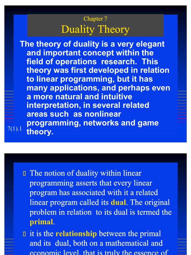 Primal and Dual Relationship | PDF | Linear Programming | Applied ...
