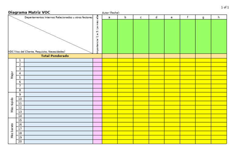 Diagrama Matriz VOC | PDF
