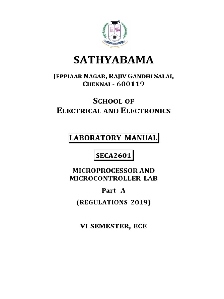 Microprocessor Lab Manual for ECE VI Sem | PDF | Binary Coded Decimal ...