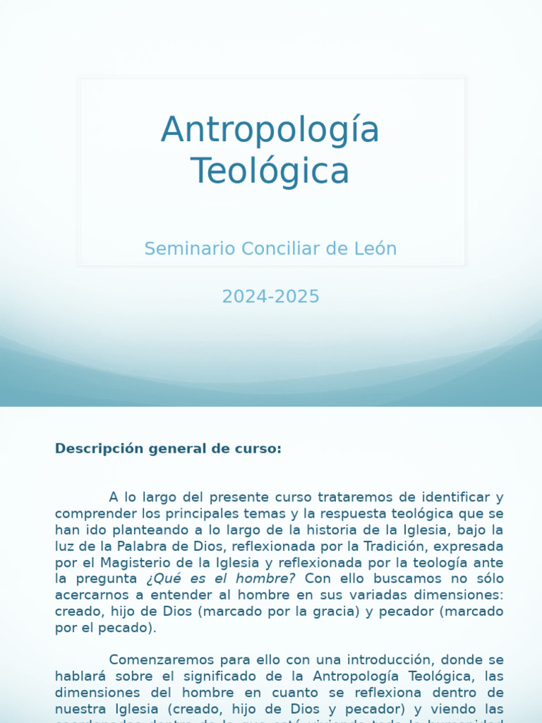 Antrop Teo 24 | PDF | Pecado | Teología