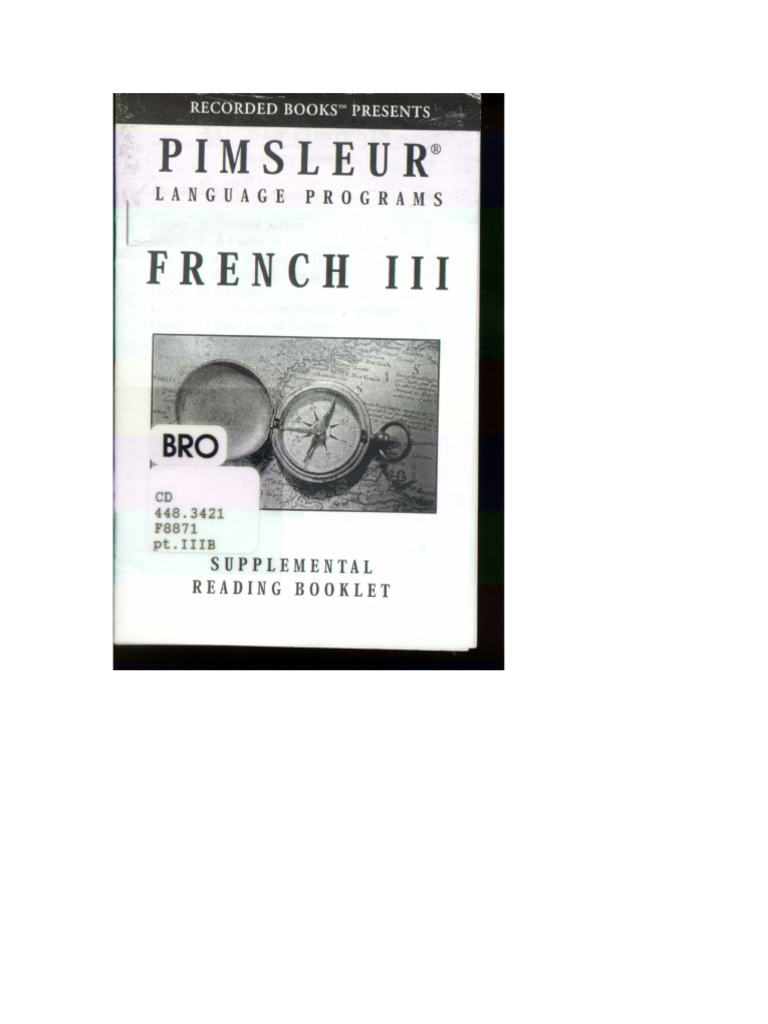 French III Booklet | PDF