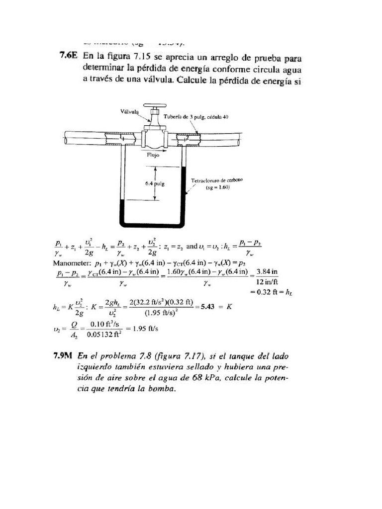 Calculos Numero de Reynolds y Ecuacion de Darcy[1] | PDF