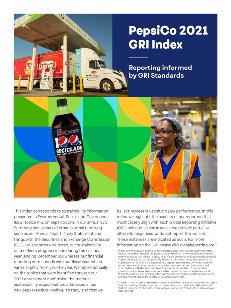 Pepsico GRI Content Index 2021 | PDF | Employment | Economies