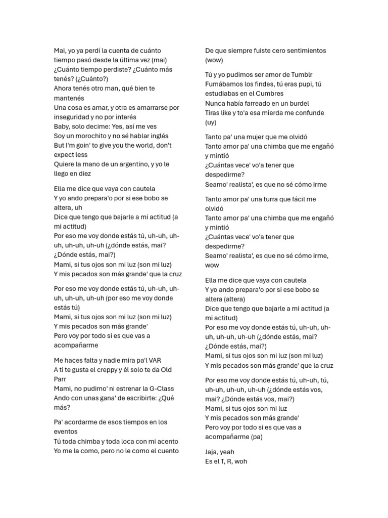 CRUZ (part. Feid) | PDF