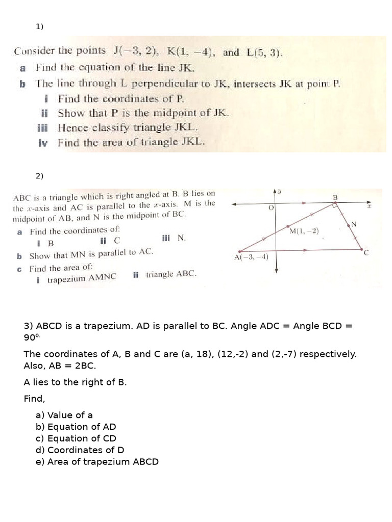 Geometry Problems: Trapezium & Parallelogram | PDF