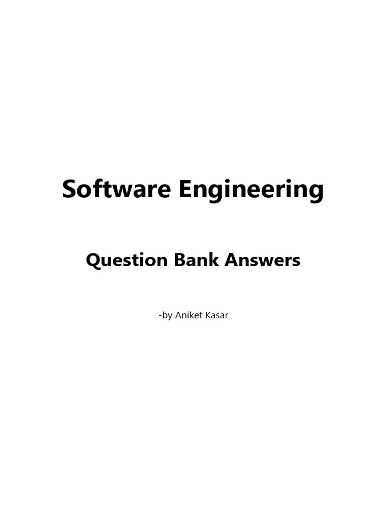QB Answers - Software Engineering | PDF | Agile Software Development | Class (Computer Programming)