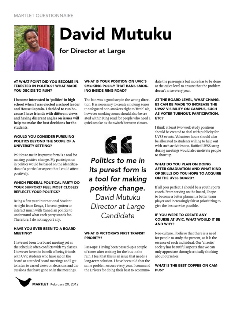 UVic Student's Political Journey | PDF | Public Sphere | Government