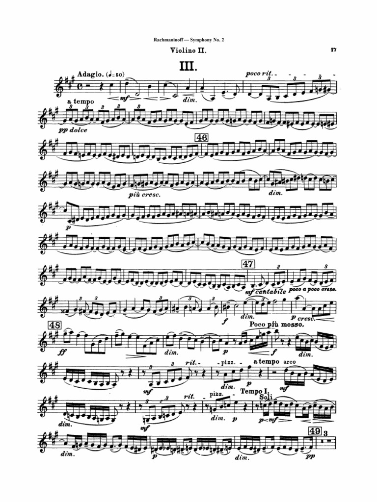 Rachmaninoff Sergei Symphonie Violin 2 | PDF