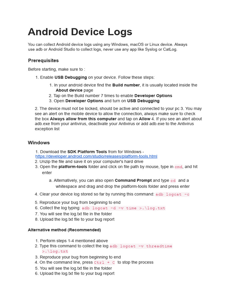 Android and IOS Device Logs.docx | PDF | Ios | Mac Os