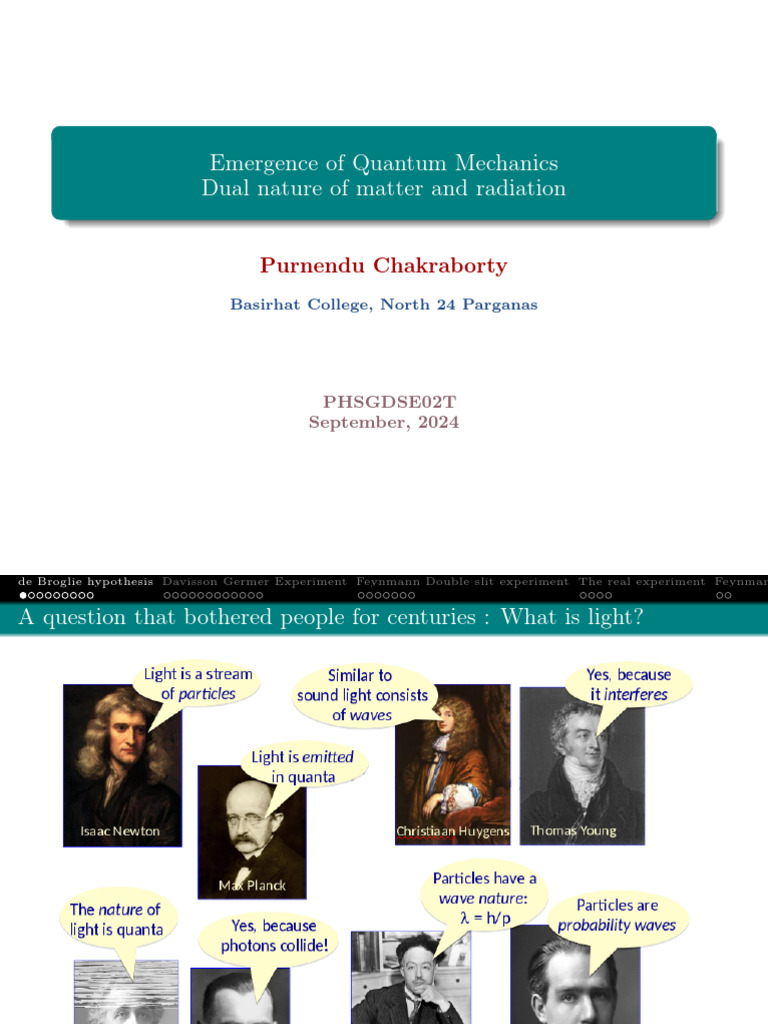 Quantum Mechanics: Wave-Particle Duality | PDF | Electron | Photon