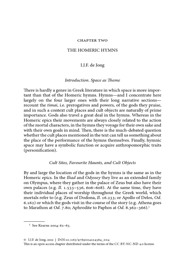 Chapter Two: Introduction. Space As Theme | PDF | Twelve Olympians | Apollo