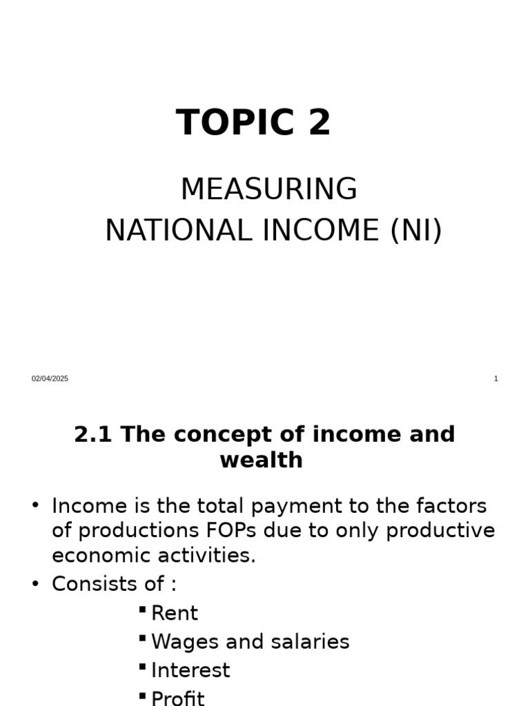 National Income Measurement Overview | PDF | Gross Domestic Product ...
