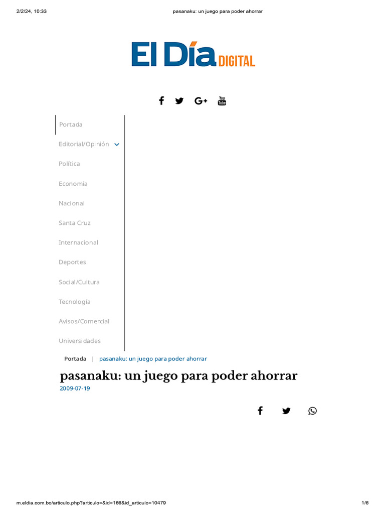 Pasanaku - Un Juego para Poder Ahorrar | PDF | Bolivia