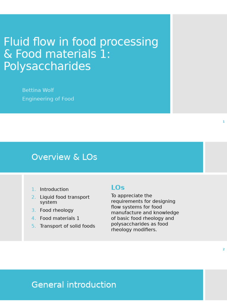 Session 2 - Fluid Flow - Food Materials 1 | PDF | Viscoelasticity | Elasticity (Physics)