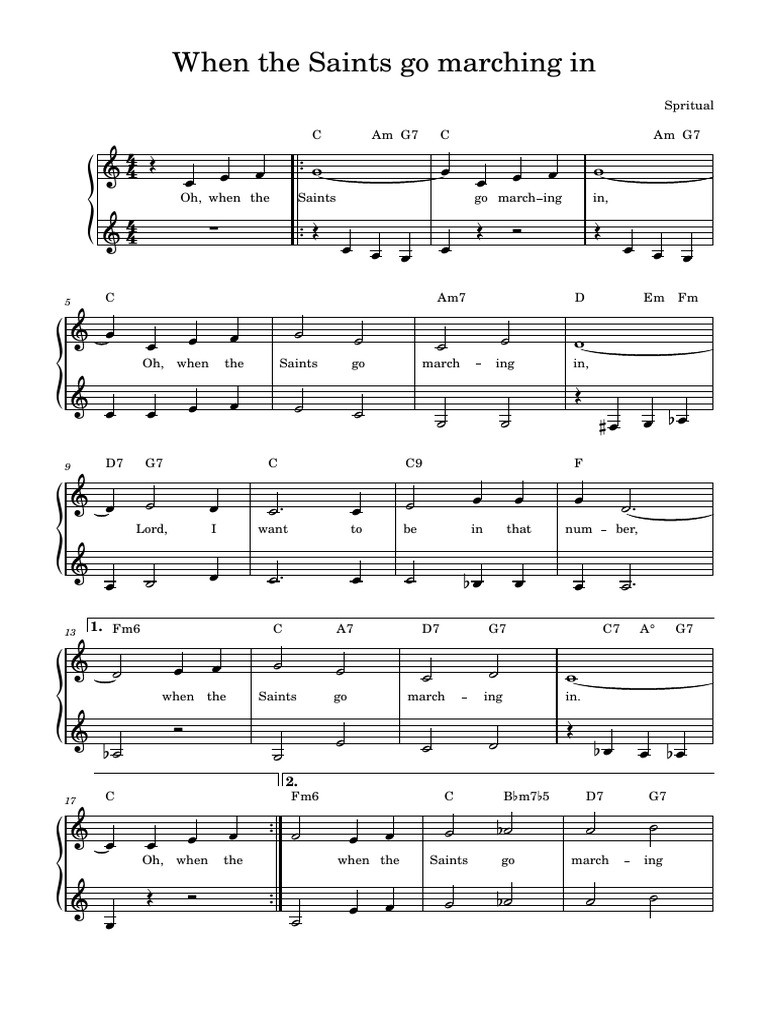 When The Saints Go Marching in | PDF