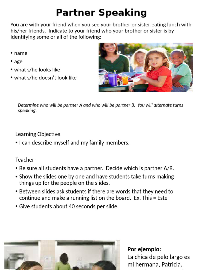 LOTE - SPN1 FAMILY2 Partner Speaking | PDF