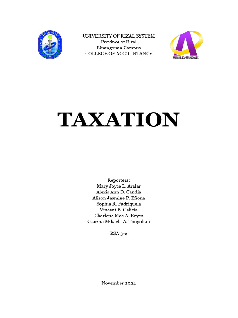TAXATION_HANDOUT.docx | PDF | Value Added Tax | Taxes